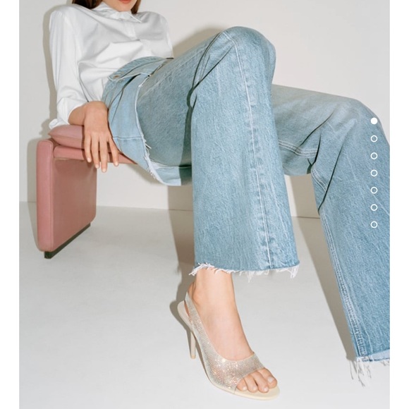Zara | Shoes | Zara Vinyl Rhinestone Heeled Sandal | Poshmark